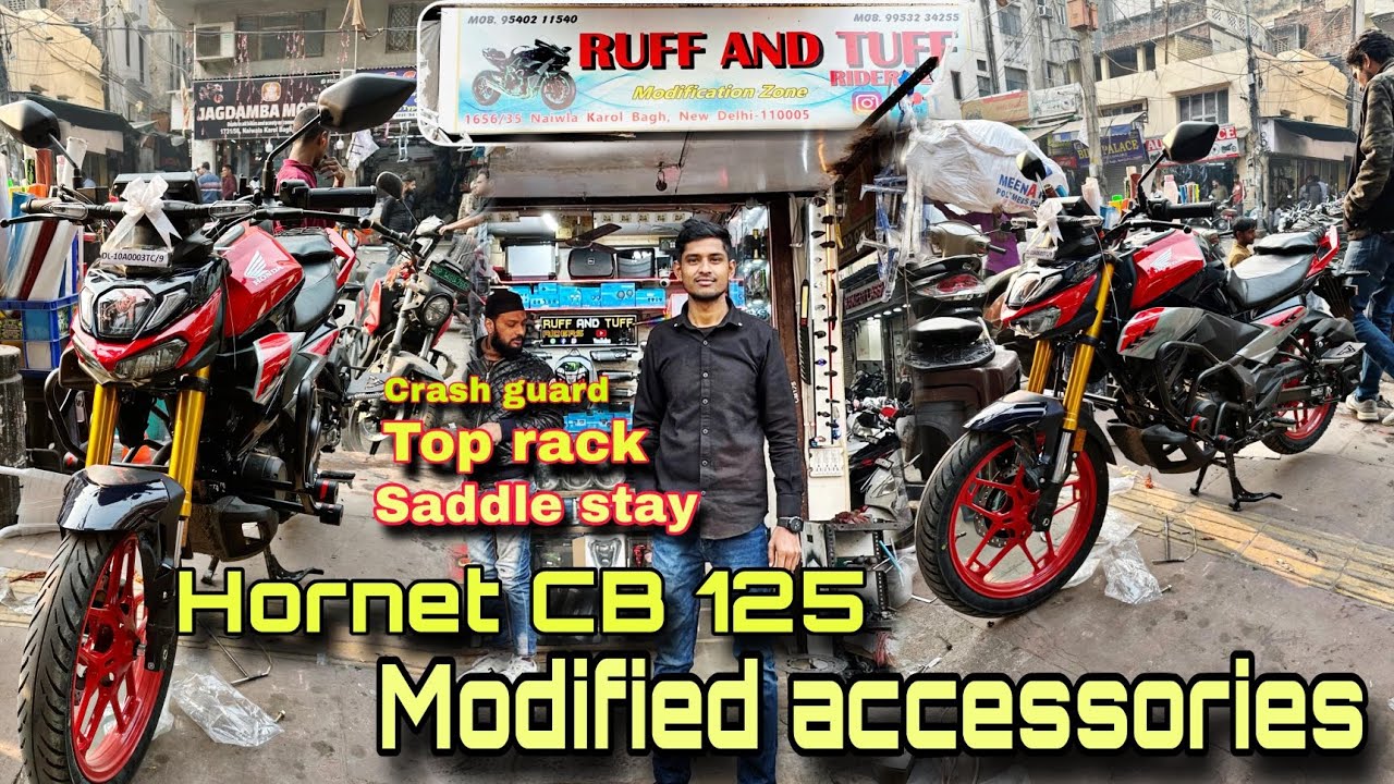 Hornet CB 125 modified accessories - YouTube