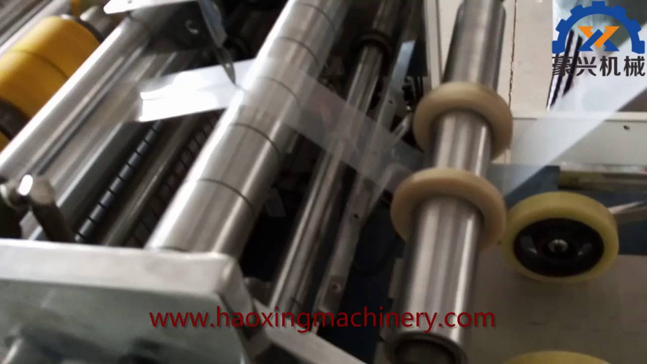 TC 650 Automatic window patching machine for tissue box - YouTube