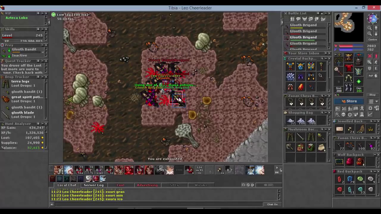 [Tibia] Glooth Bandits con Knight 1.4kk exp/h - YouTube