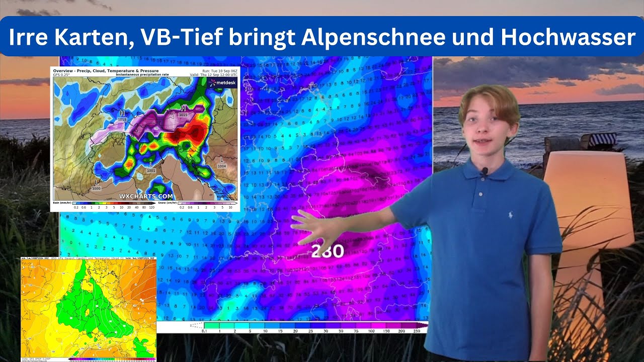 Irre Karten, VB-Tief mit Alpenschnee und Hochwasser? Wettervorhersage ...