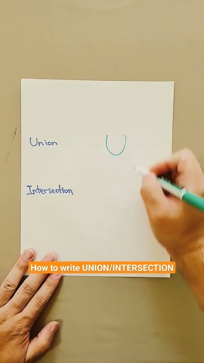 How to write Union/Intersection notation in math - YouTube