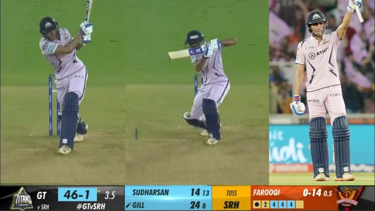 Shubman gill batting highlights against hyderabad today match - YouTube