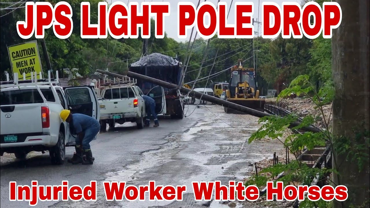 JPS LIGHT POLE DROP ON TRUCK||S&G Worker Injuried//Big Traffic Jam In ...
