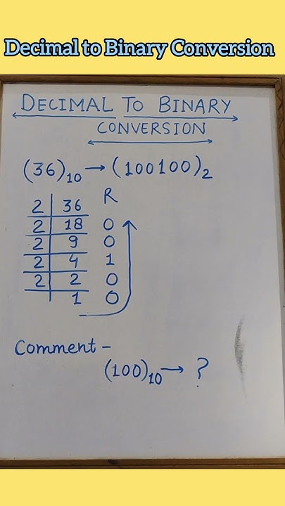 Decimal To Binary Number Conversion Easy Explanation Shorts Numbersystem Binary Decimal
