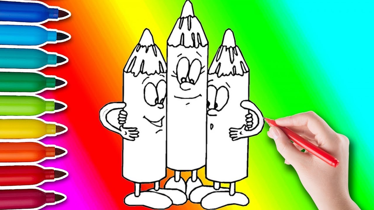 Drawing Coloring Pencils - Coloring for Kids - Learn How To Draw ...