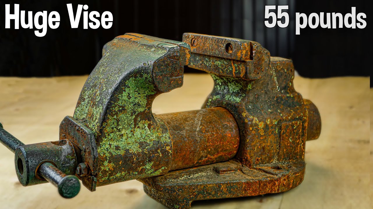 Restoration old Large Vice weighing 55 Pounds - YouTube