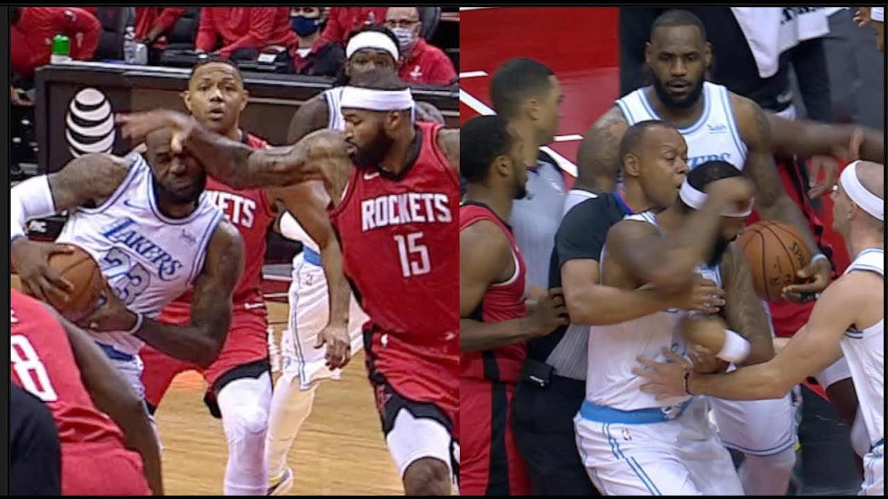 Demarcus Cousins Flagrant Fouls Lebron James! Markieff Morris Upset ...