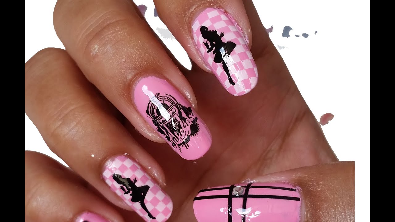 Tuto Nail Art "Back to the 50'S" Plaque stamping Chez Delaney 50'S 002 ...