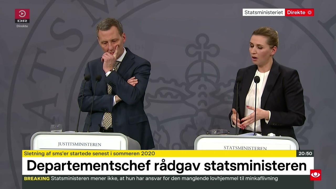 03/11/2021 Pressemøde om slettede SMS’er: Mette Frederiksen - Lev med ...