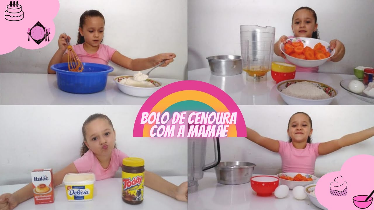 BOLO DE CENOURA COM A MAMÃE | MARIA CLARA SALES - YouTube