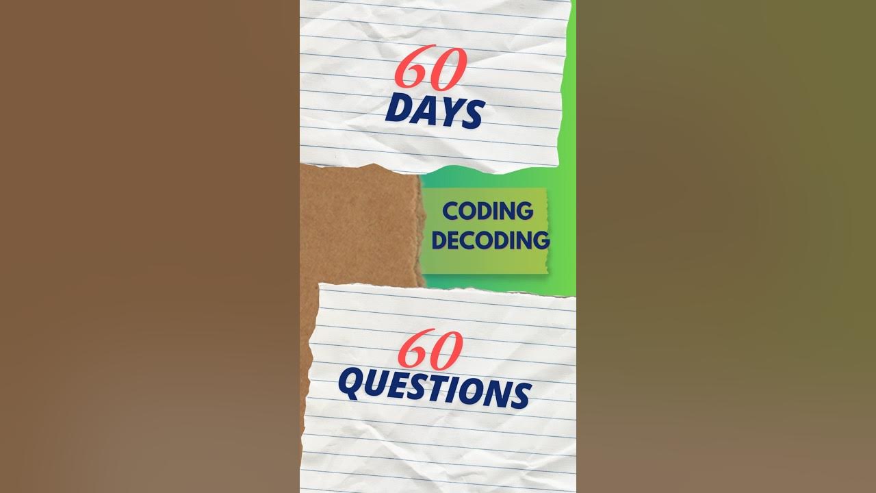 Day 2 of Coding decoding challenge - YouTube
