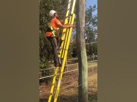 Pole Grab Ladder Safety Kit showing EASY SAFE Ascending up Ladder Secured - YouTube
