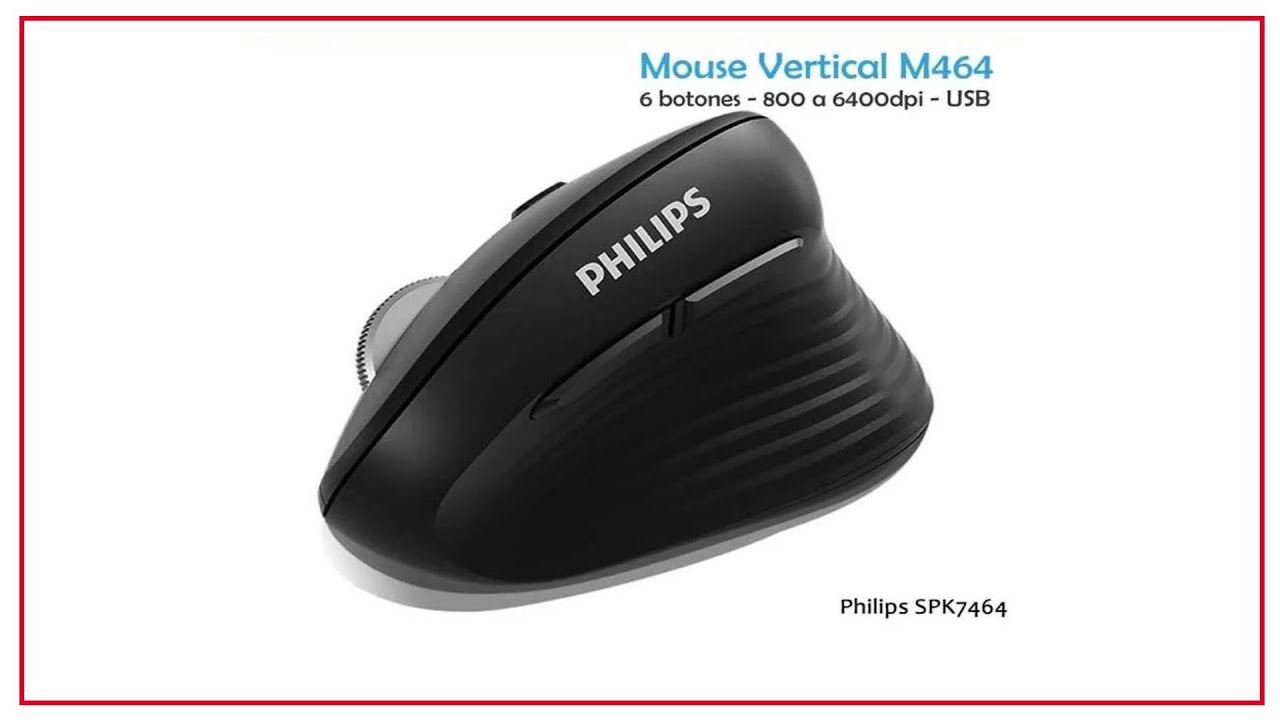 Mouse vertical Philips M464 modelo 2023 - YouTube