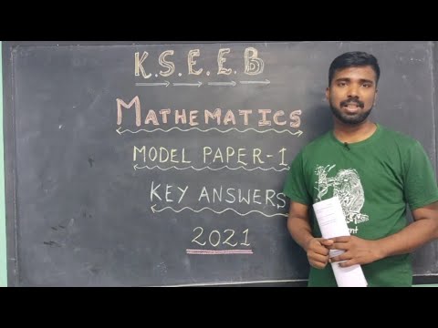 KSEEB MATHS MODEL PAPER-1 KEY ANSWERS (PART-1) FOR SSLC EXAM 2021 - YouTube