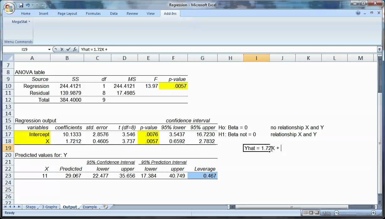 Stats 1- Video -19 : Regression Example - YouTube