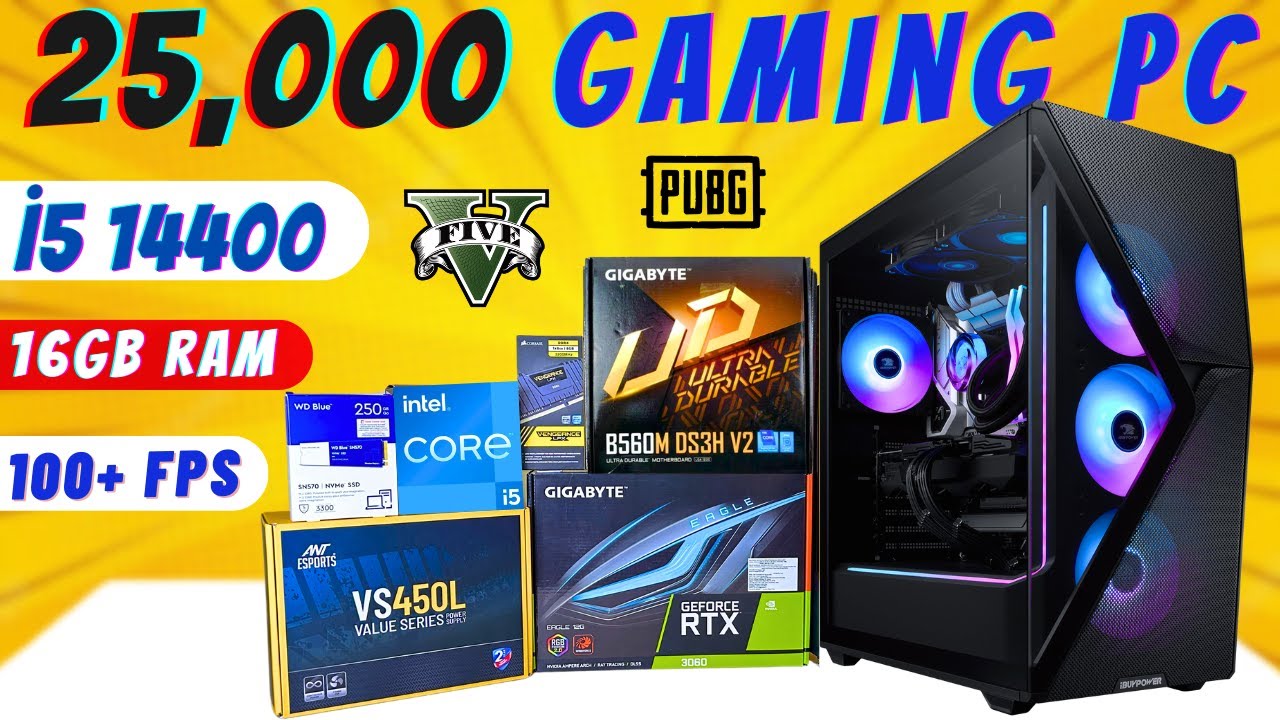 25,000/- Rs Gaming PC Build 🔥 | Best Budget Gaming PC Under 25000 ...
