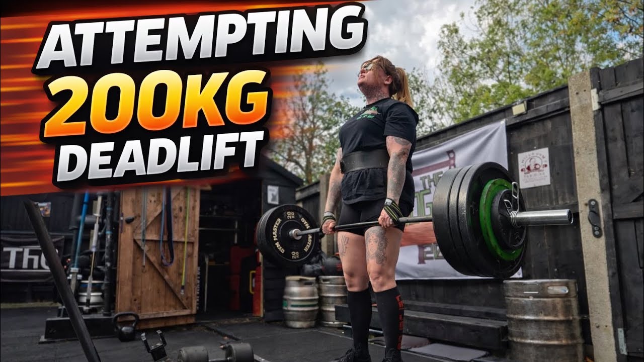 Attempting the 200kg DEADLIFT | Strongman events session | Axle press ...