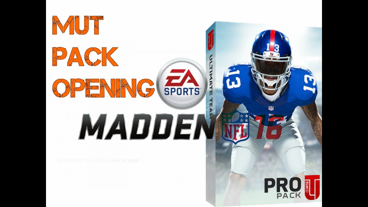 Weekly Pack Opening Madden 16 Ultimate Team - YouTube