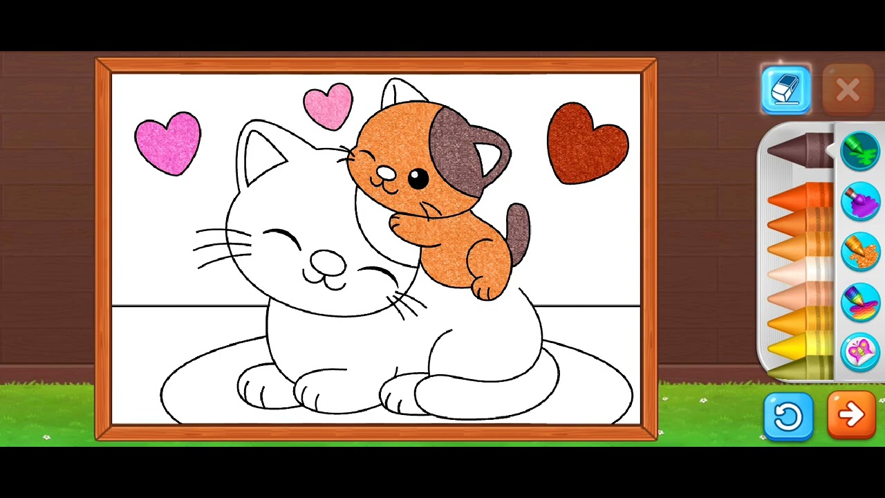 Mewarnai gambar Kucing | Coloring/Painting Cat | AkuBelajar - YouTube