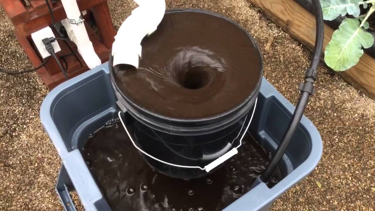 Hydro Tea 3.5 Gallon Vortex Bucket in Use - YouTube