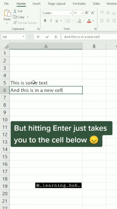 Excel Tip And Tricks 84 New Line Same Cell In Excel Exceltips Exceltricks Spreadsheets