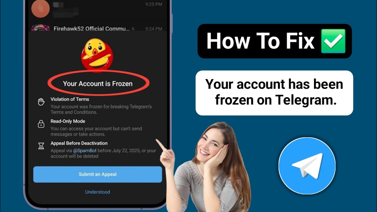Telegram account frozen problem || How to Fix account frozen on ...