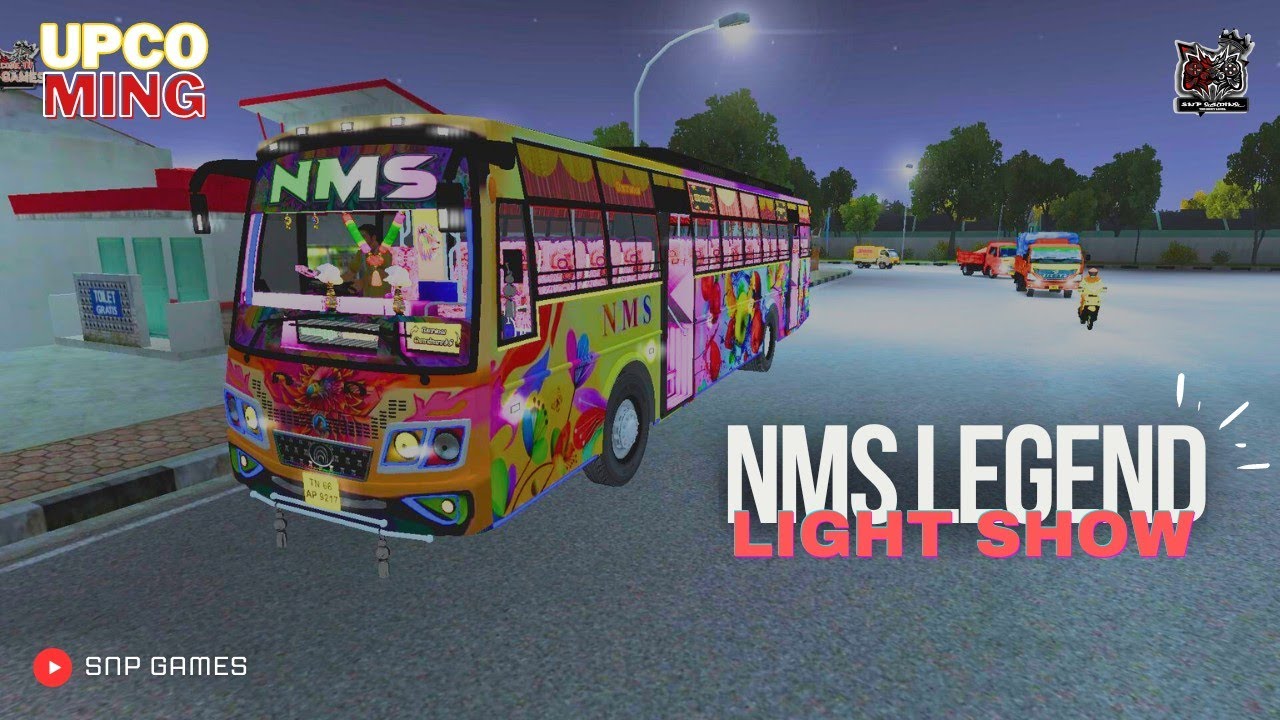 NMS Legend🌟TN Private Bus Mod 🎀 Light Show 💣#bussimulatorindonesia ...