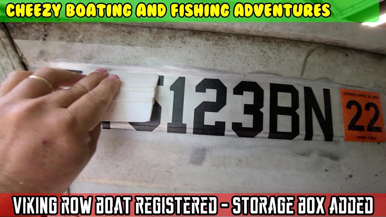 Viking rowboat and pontoon boat registered, vinyl cut numbers ...