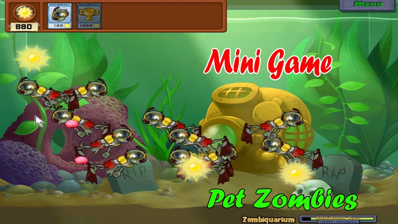 Plants Vs Zombies No Hack: Mini Game - Pet Zombies - YouTube