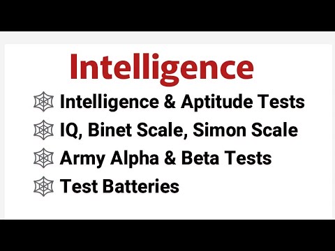 Intelligence, Types of intelligence tests, IQ, Binet Scale - YouTube