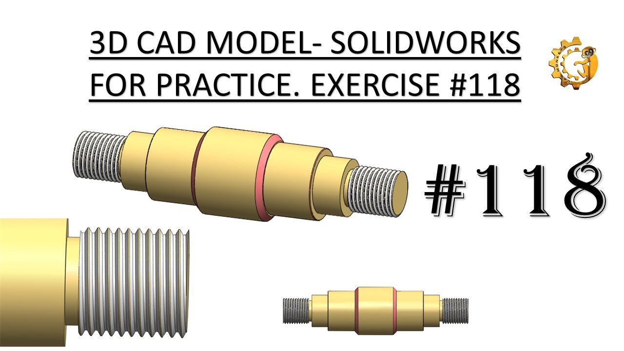 3D CAD MODEL- SOLIDWORKS FOR PRACTICE. EXERCISE #118 - YouTube