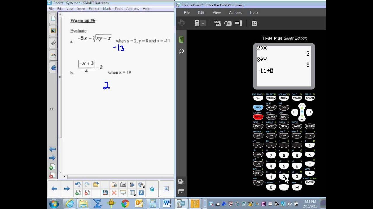 Storing Values on Graphing Calculator - YouTube