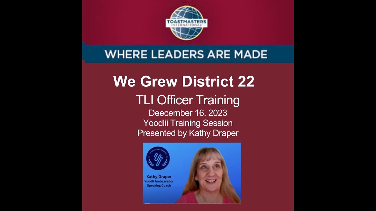 December 16, 2023 TLI Officer Training - Yoodli Training Session by ...