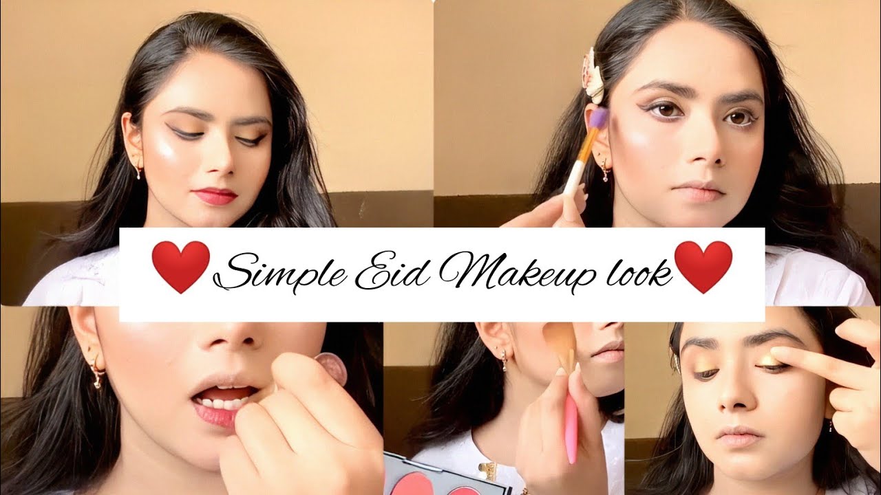 Simple Eid makeup in just 5 mints ️ easy makeup tutorial #makeup # ...