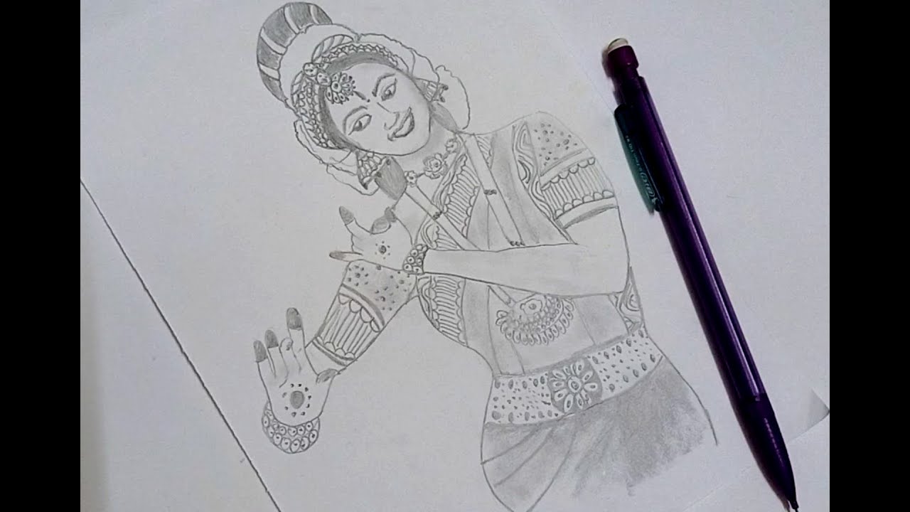 Classical Dancer Drawing Step by Step//Pencil Sketch - YouTube
