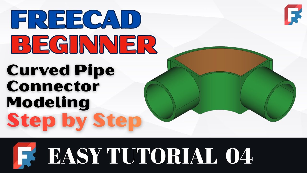 FreeCAD 1.0 Tutorial (Part 4) | Curved Pipe Connector Modeling Step-By ...