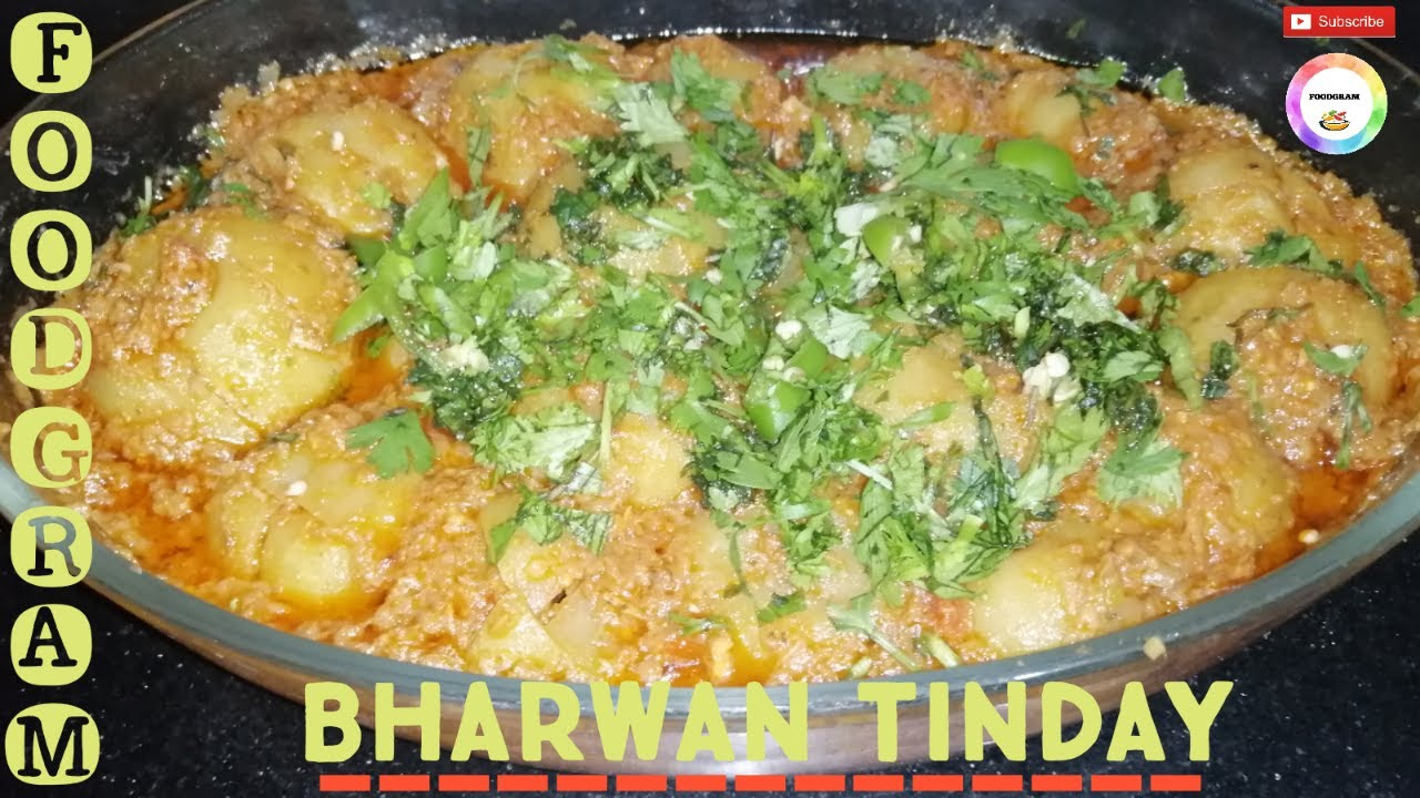 Bharwan Tinday Recipe | Stuffed Tinda | Punjabi Tinda | Stuffed Round ...