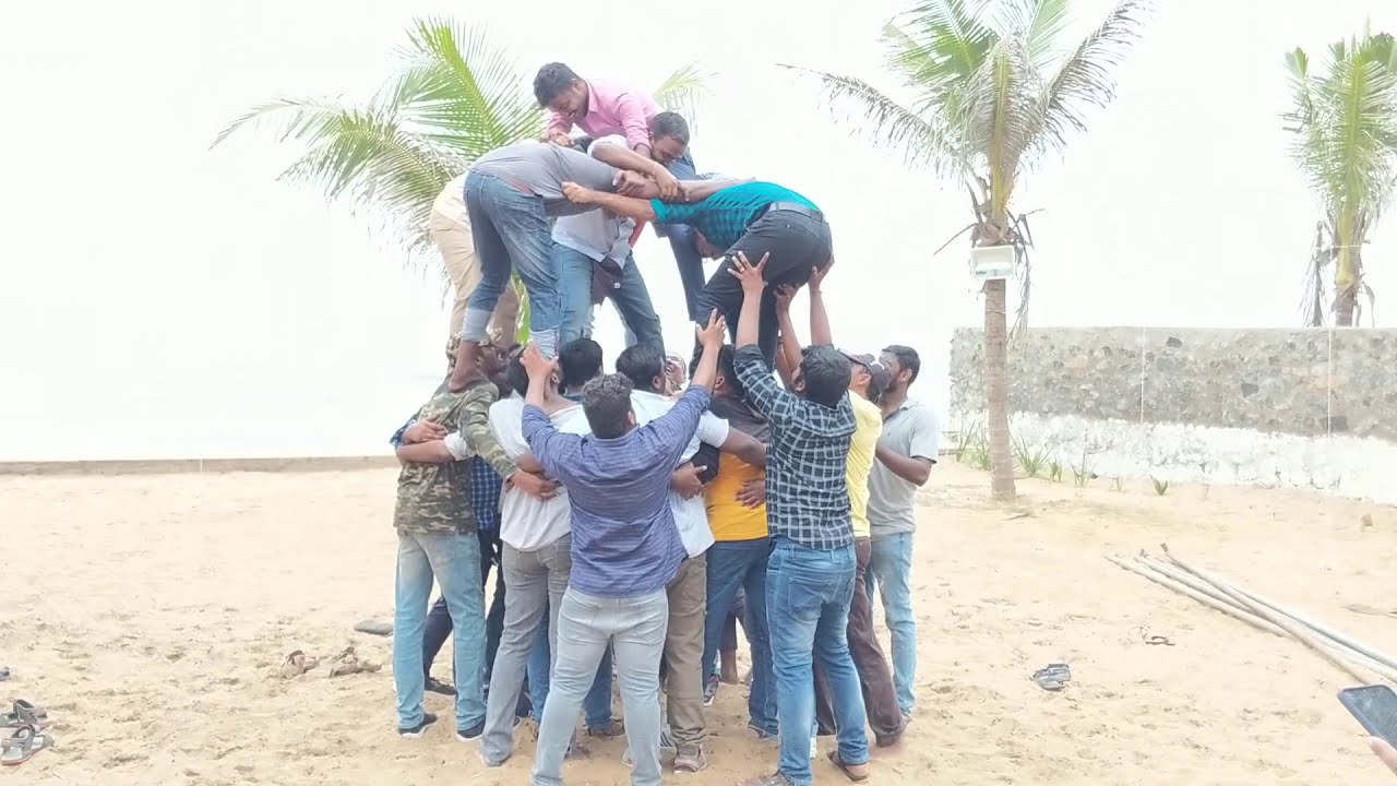 Human Pyramid Team Building Activity - YouTube