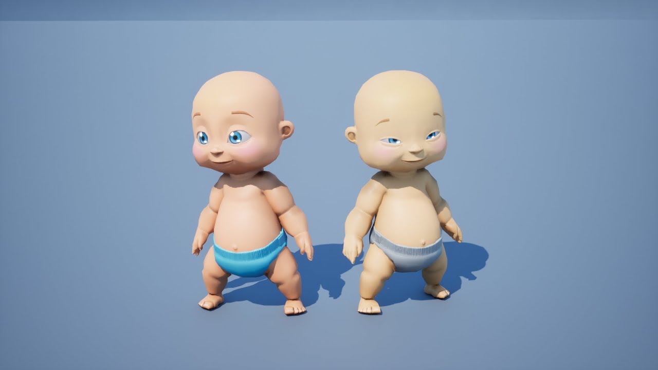 Toon babies for Unreal - YouTube