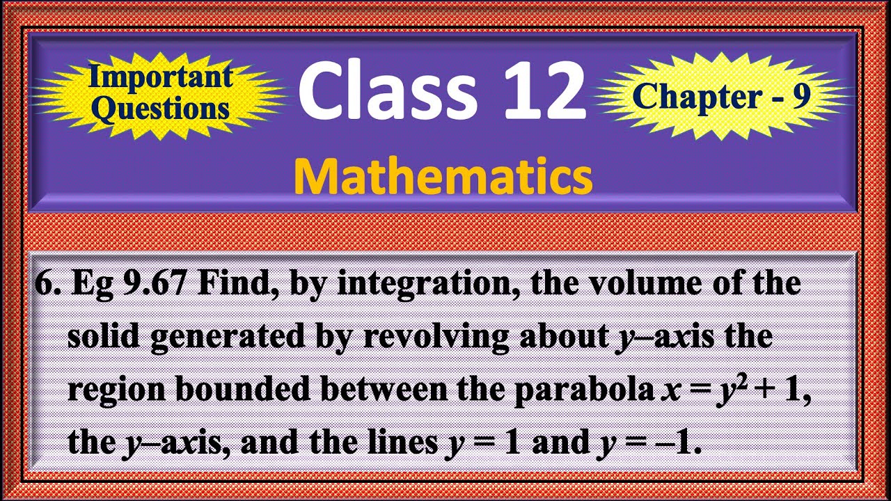 XII Maths / Ch. 9 / Imp. Qns. 06 - YouTube