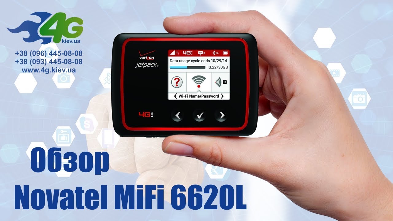Обзор мобильного 3G/4G роутера Novatel MiFi 6620L - YouTube