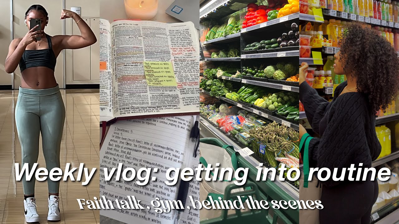WEEKLY VLOG : getting back into routine & faith talk & gym + more - YouTube