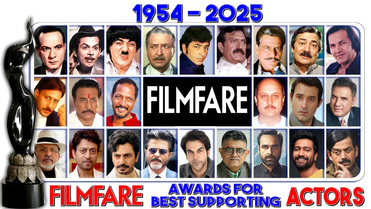 Filmfare Best Supporting Actors Winners 1954-2025🏆| All Nominees ...