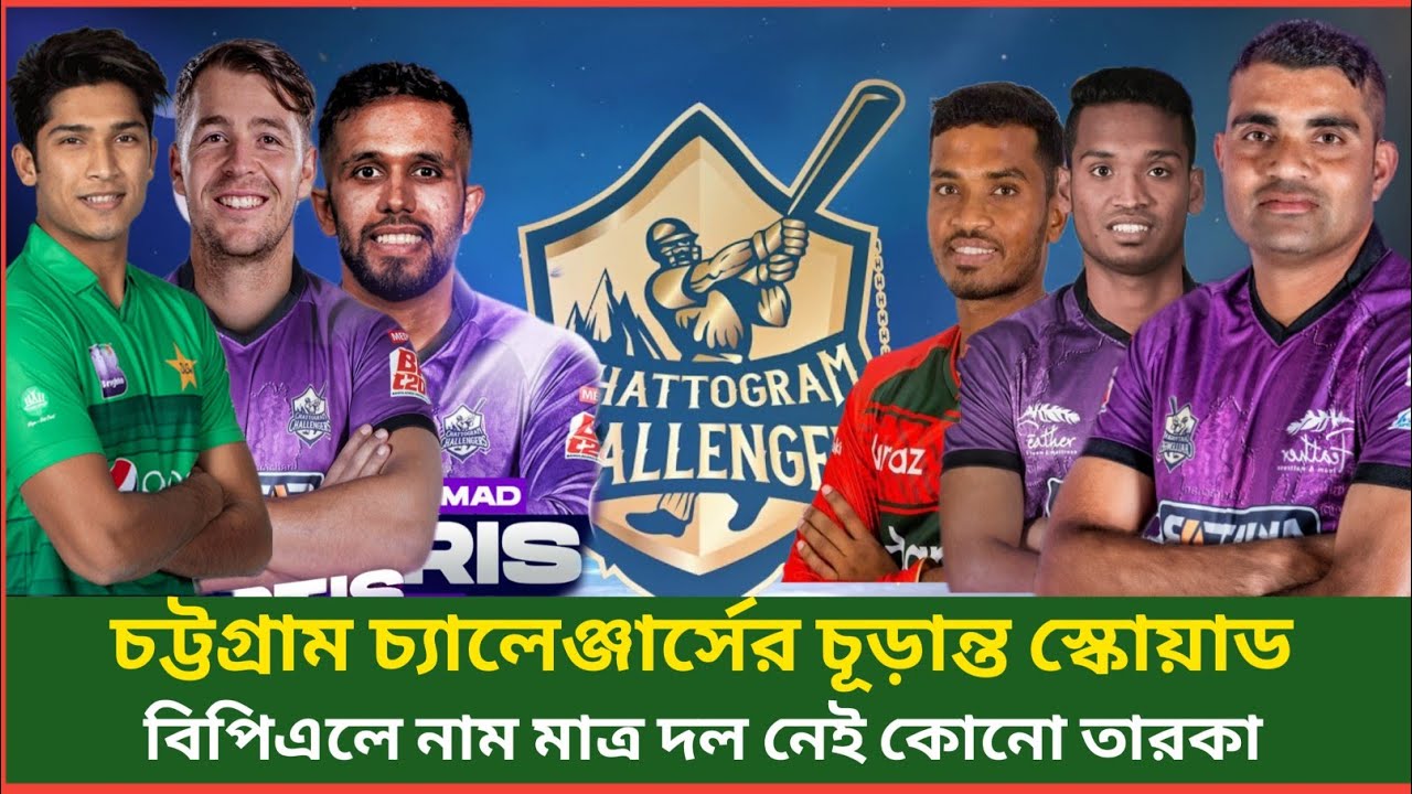 Chattogram Challengers Final Squad Revealed for BPL 2024! 🔥 | Exclusive ...