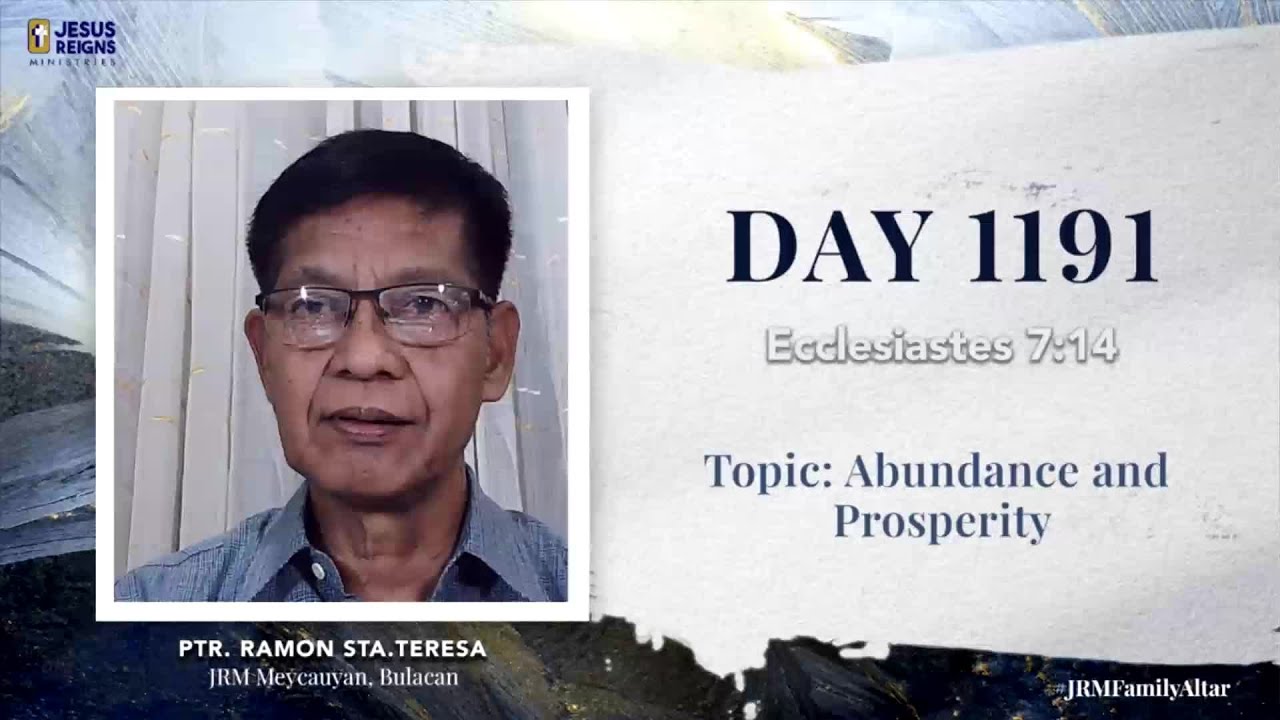 DAY 1191 of #JRMFamilyAltar - YouTube