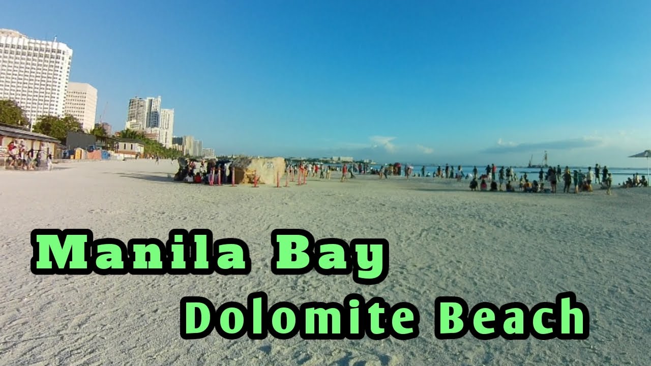 Bagong attraction sa Manila Baywalk Dolomite Beach - YouTube