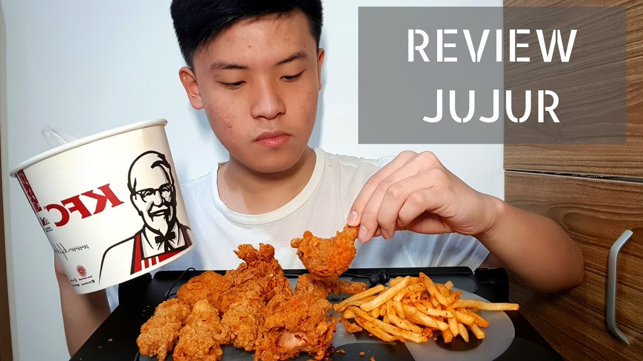 Review JUJUR 100% Snack Bucket KFC Mukbang ASMR - YouTube