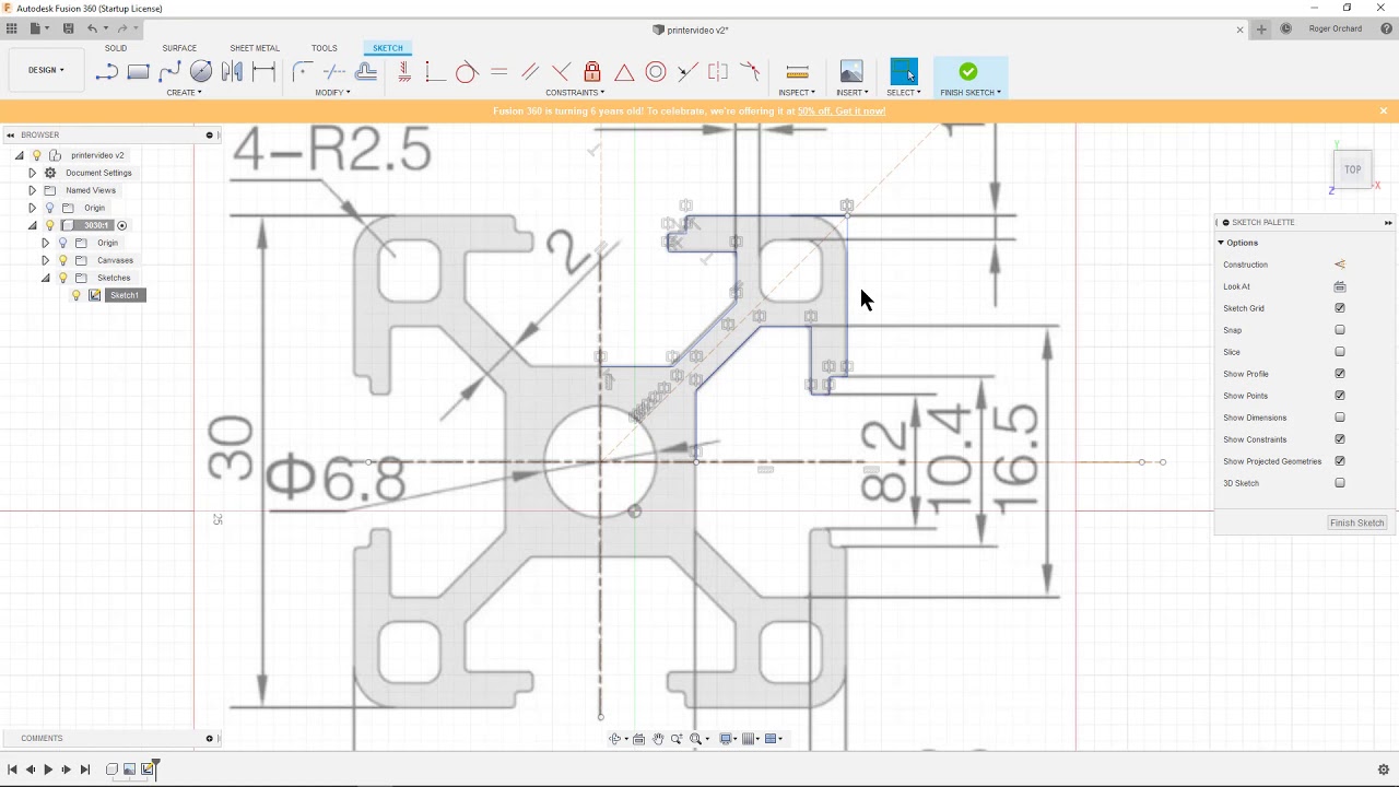 Fusuion 360 test video 2, making Making 3030 aluminum extrusion - YouTube