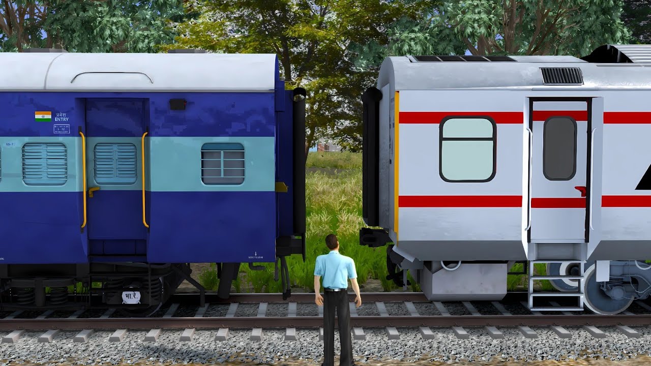 WAP-7 COUPLING ICF BLUE SL to LHB BEZEL😀 LESS COACHES | Railfans ...