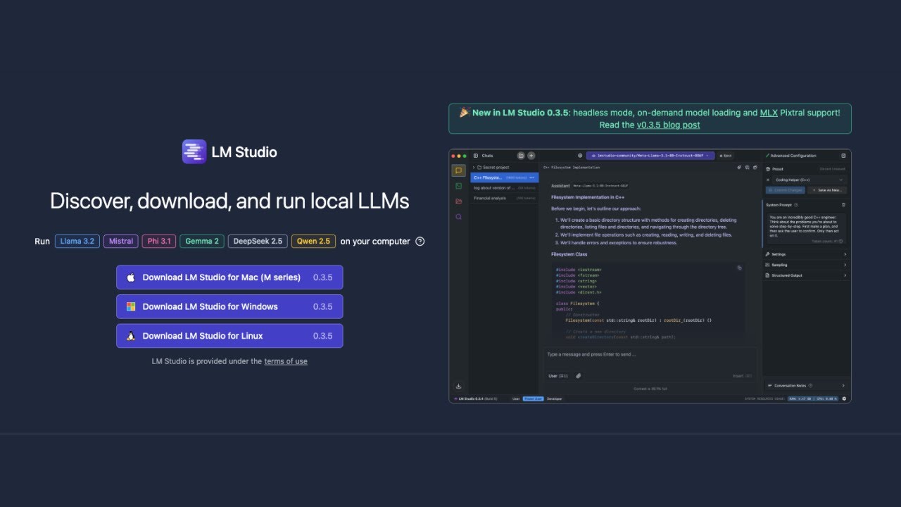 The Best LLM Tools To Run Models Locally: LM Studio - YouTube